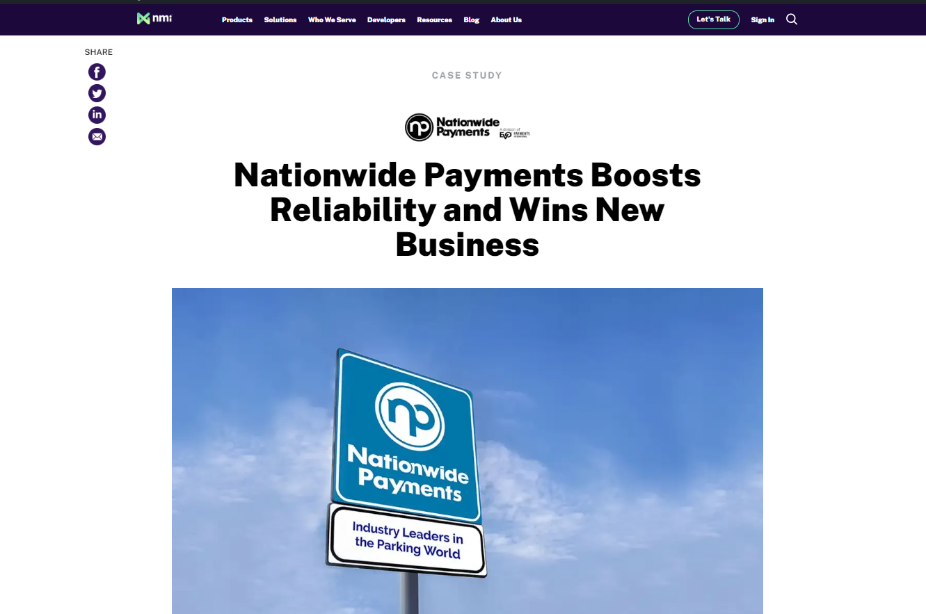 Nationwide Payments Boosts Reliability + Business by 100% - NMI