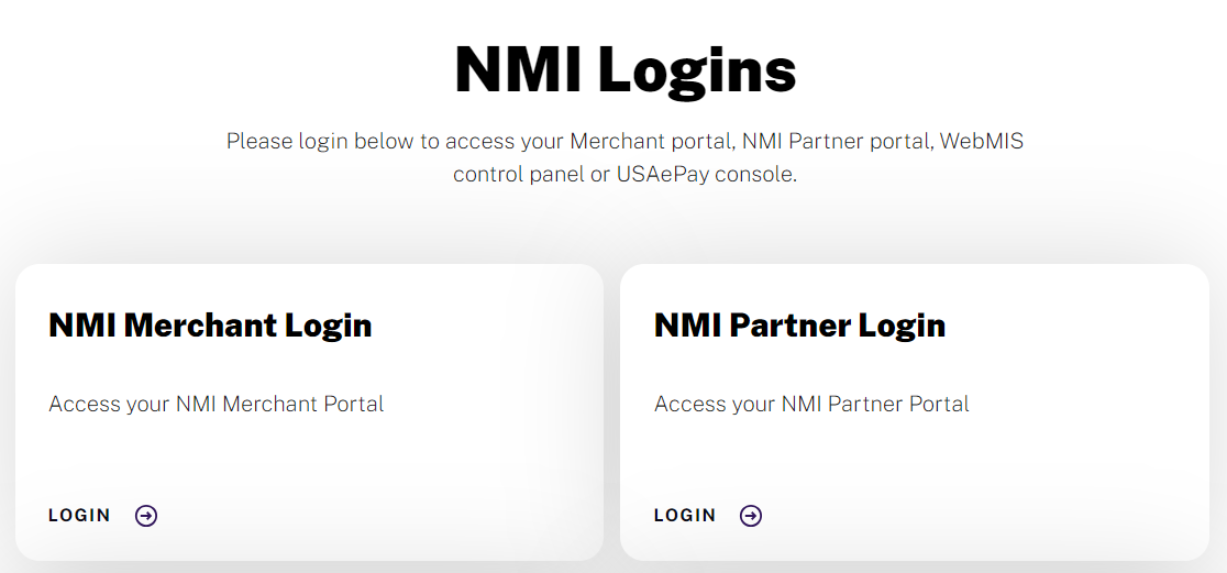 Login to the NMI Payment Gateway: Access Our Portals