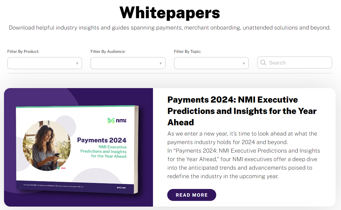 Payments White Papers: Payments Trends & Innovations - NMI