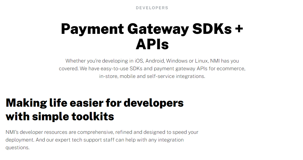 NMI Payment Gateway APIs and SDKs: Easy Integration