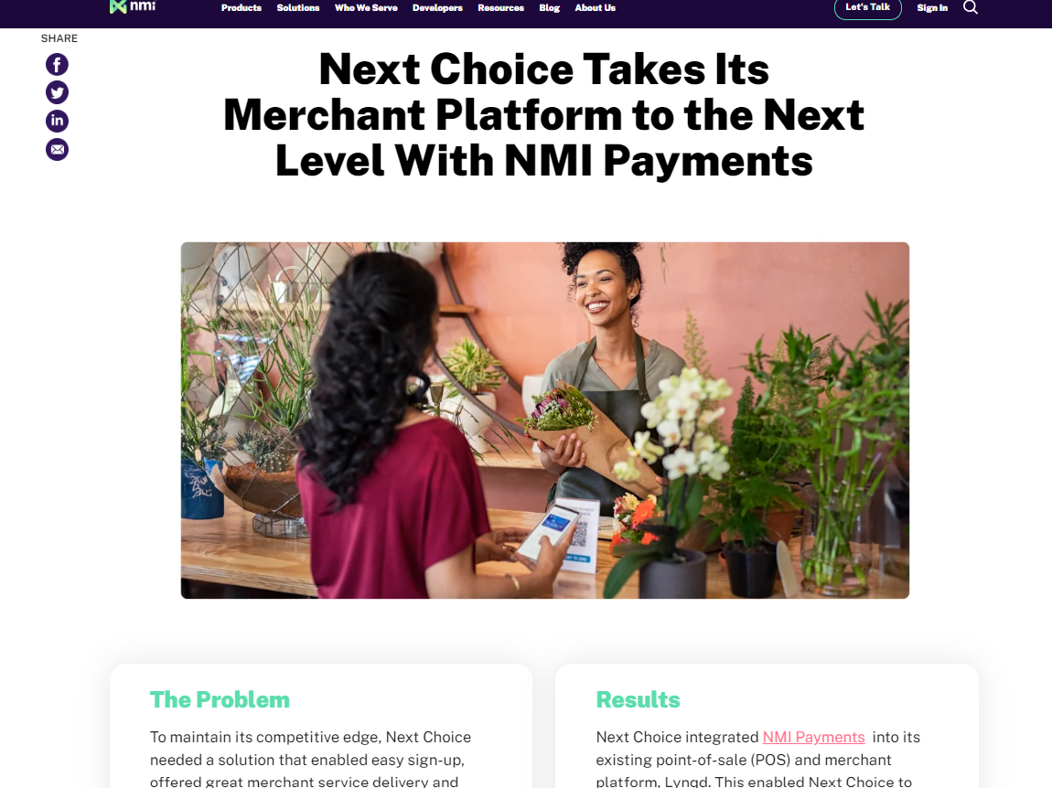 Next Choice Elevates Merchant Platform with NMI Payments